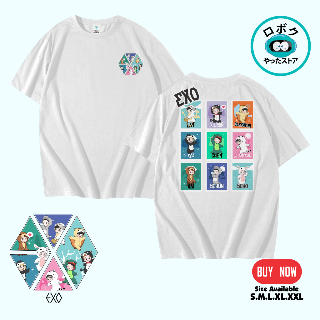 Jual ROBOKU Baju Kaos Dewasa Motif Depan Belakang Exo Unisex Special ...