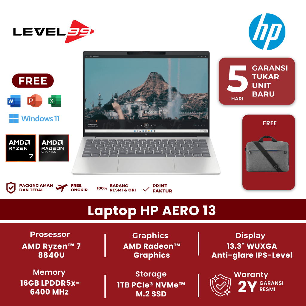 Jual Laptop Hp Aero 13-Bg0777Au/Aero 13-Bg0888Au - 13.3"Wuxga/ Ryzen7 ...