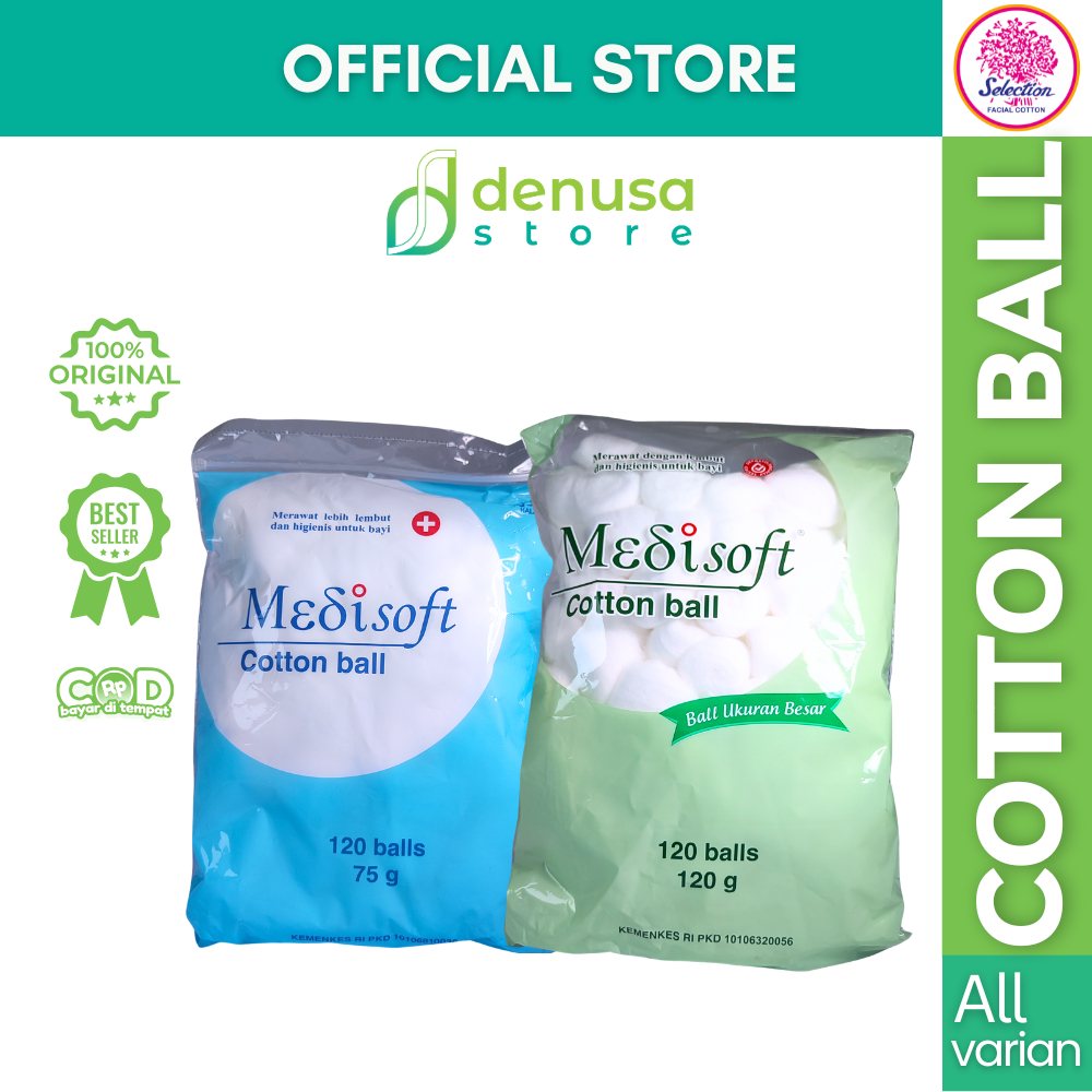 Jual Medisoft Cotton Ball / Kapas Bulat bayi 120 Pcs | Shopee Indonesia