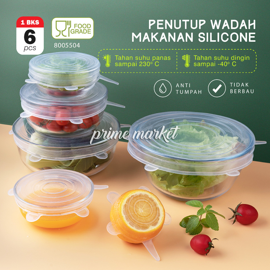 Jual Penutup Makanan Silikon Food Cover Silicone Lid Silicone Cover ...