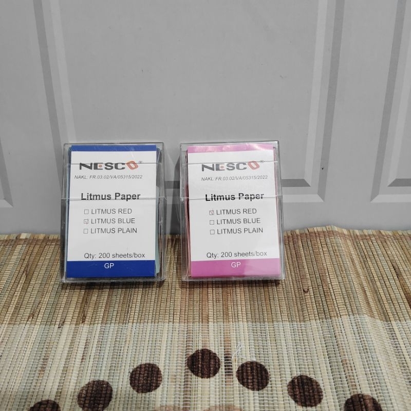 Jual Kertas Lakmus Biru dan Merah/ Litmus Paper Nesco (Eceran Per 20pcs ...