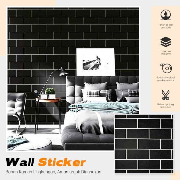 Jual BATA HITAM dan BATA PUTIH batu bata WALLPAPER STICKER DINDING ...