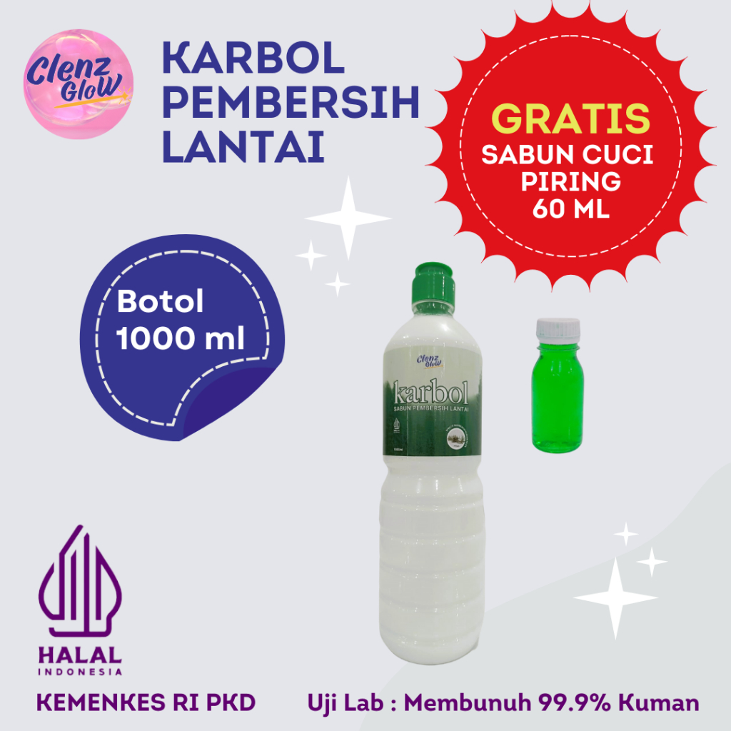 Jual Promo Karbol Lantai Kamar Mandi Botol 1000 ml dan Gratis Sabun ...