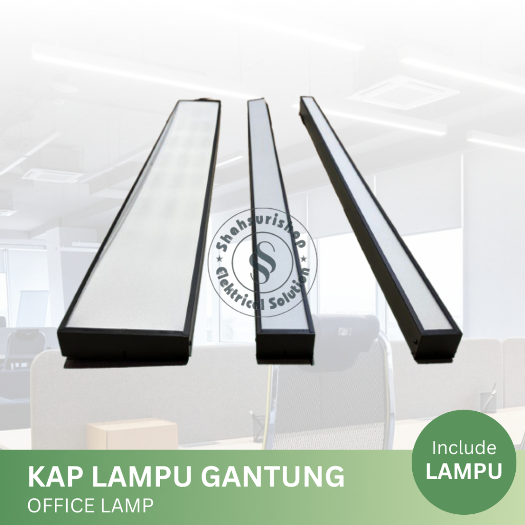 Jual LAMPU GANTUNG MINIMALIS MODEL BALOK 120 CM HITAM PUTIH 18 36 48 ...