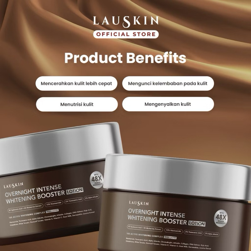 Jual Lauskin Overnight Intense Whitening Booster Lotion & Infused ...