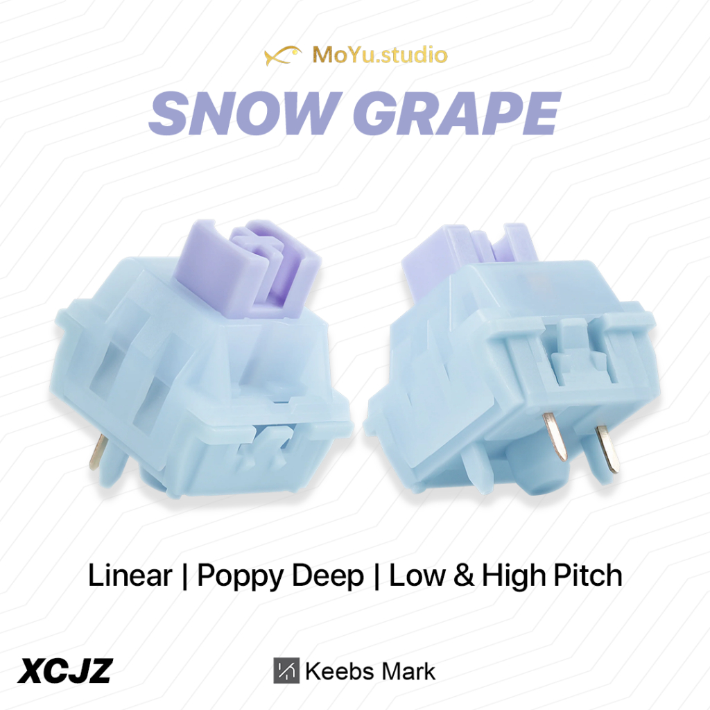Jual Moyu x XCJZ Snow Grape Linear 58g Switch Mechanical Keyboard ...