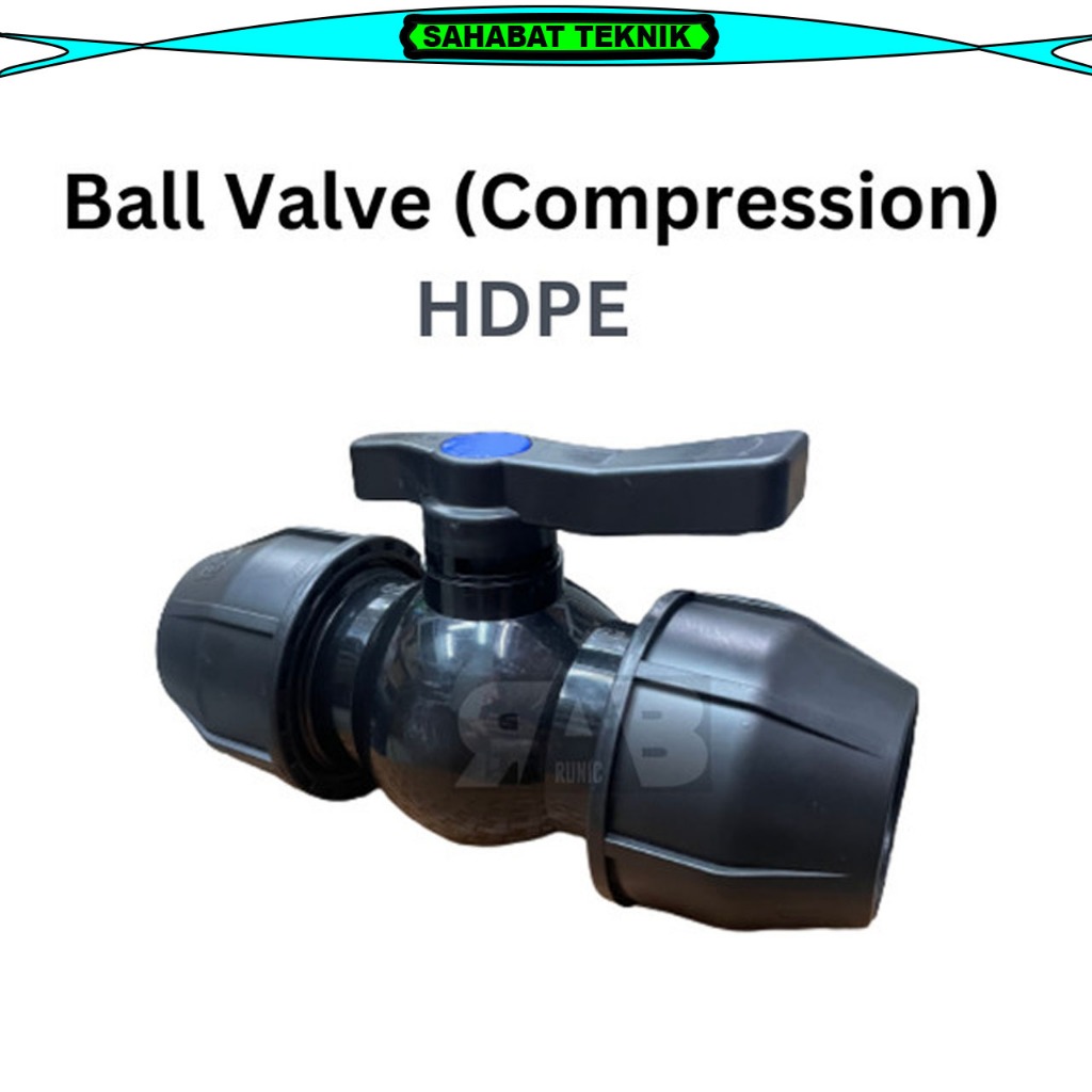 Jual Ball Valve HDPE Union 2 inch 63 mm / Fitting HDPE Stop Kran ...
