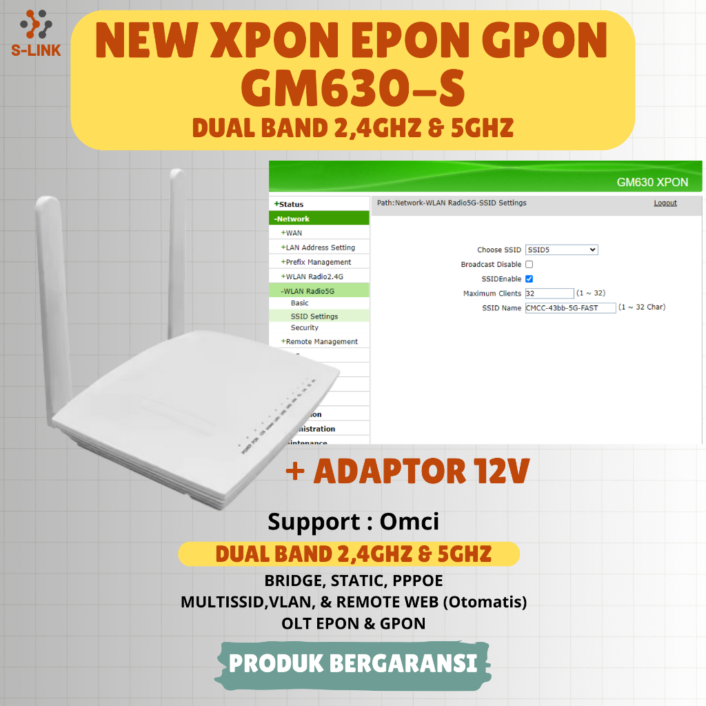 Jual ONU XPON EPON GPON GM630-S ROUTER ONT | Shopee Indonesia