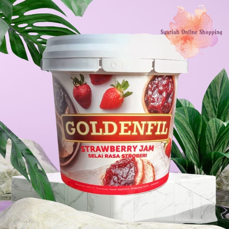 Jual Goldenfil Strawberry Jam 1Kg Selai Rasa Stroberi dengan Buah Asli ...