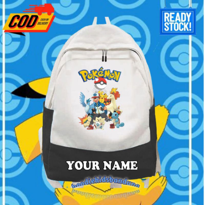 Jual tas ransel anak sekolah SD animasi pokemon go -tas ransel anak ...
