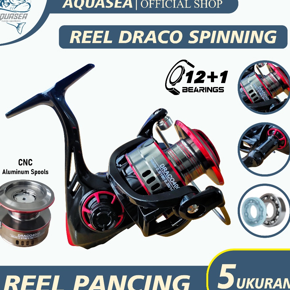 Jual Penjualan Terpercaya AQUASEA Reel Pancing Draco Rell Rill Pancing ...