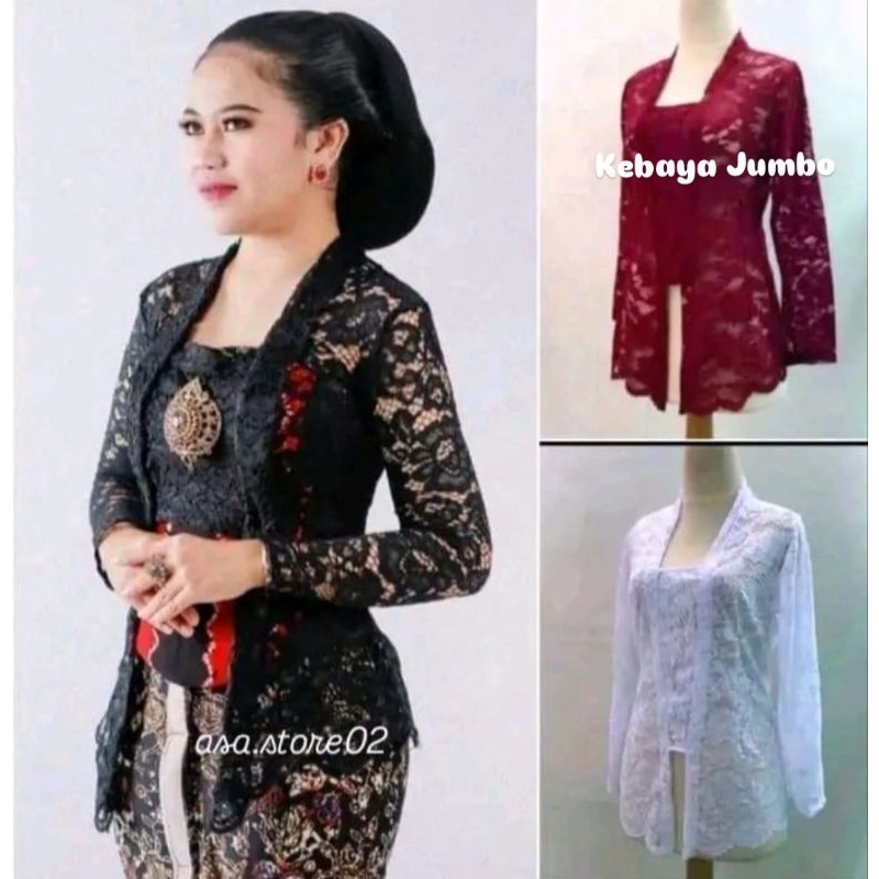 Jual Kebaya Brukat Wisuda JUMBO Strech/Kebaya Modern/Kebaya Kutu Baru | Shopee Indonesia