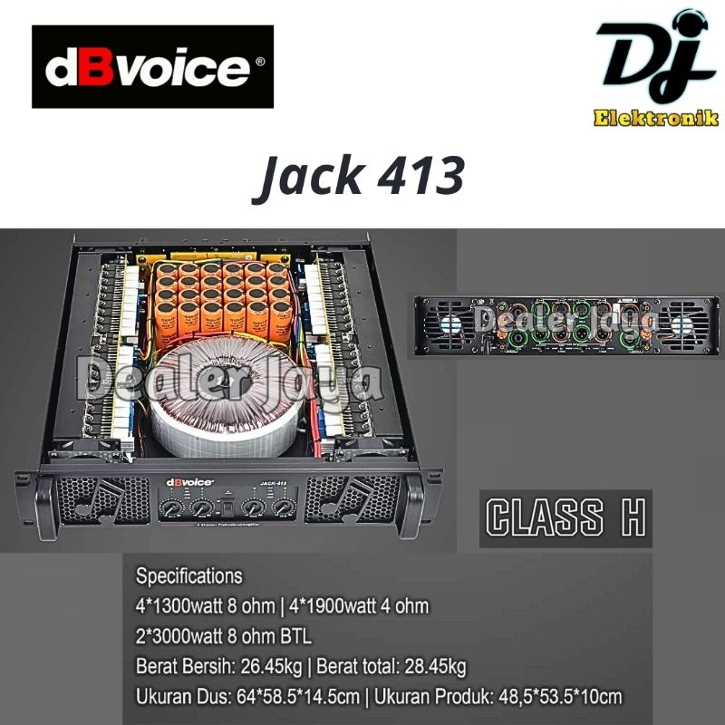 Jual Power Amplifier DB Voice JACK 413 / JACK413 - 4 channel (dBVoice ...