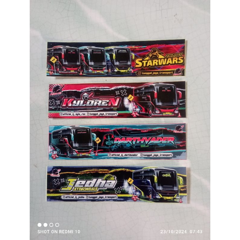 Jual stiker bus trilogy starwars tunggal jaya kylo ren, Dart Vader ...