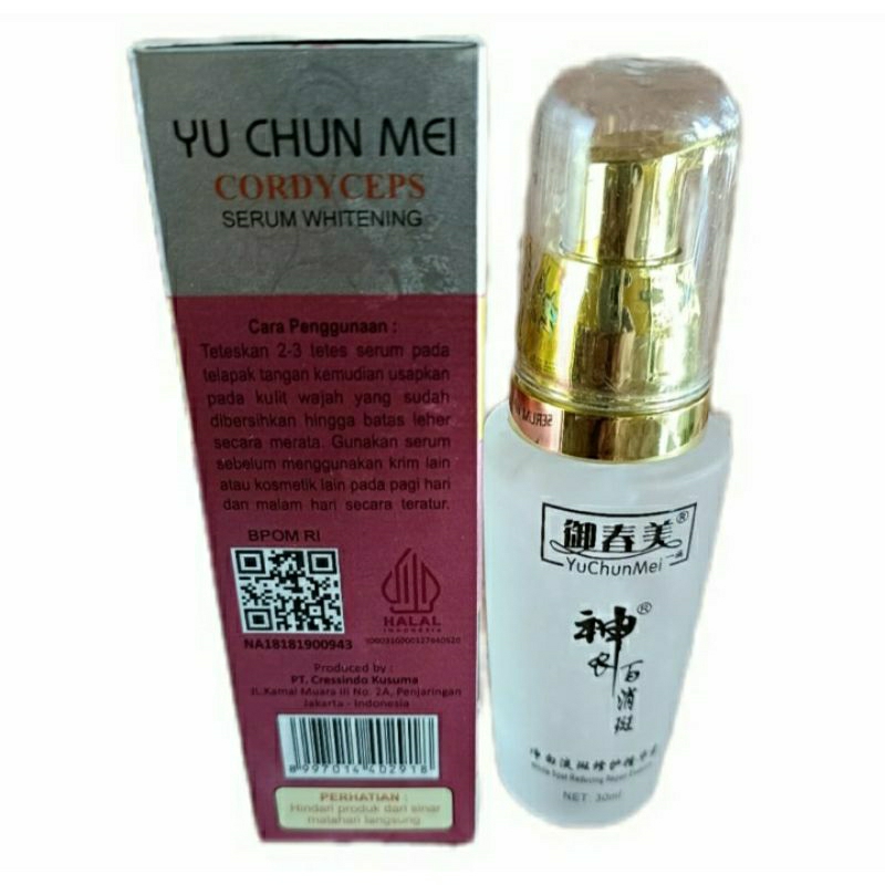 Jual BPOM ORIGINAL LOKAL yu chun mei serum cordyceps whitening | Shopee ...