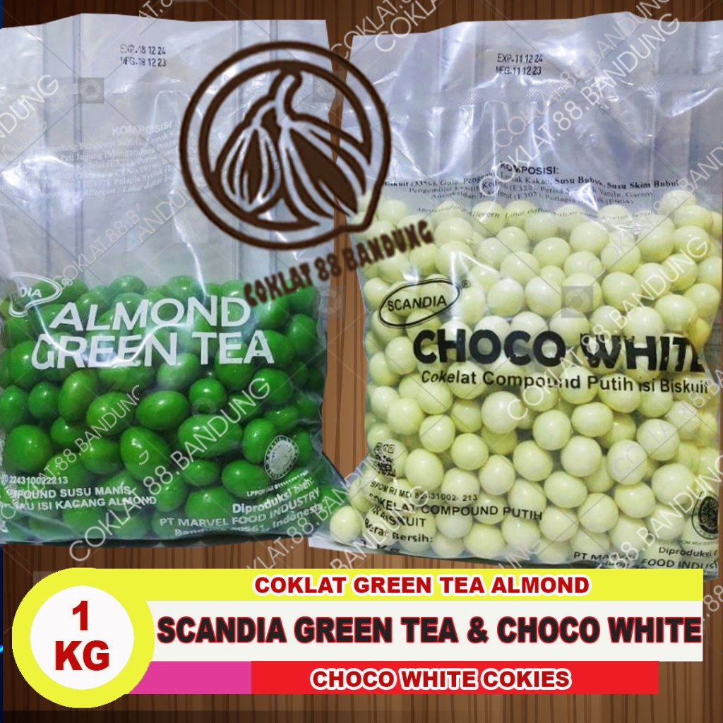 Jual SCANDIA CHOCO WHITE 1 KG, SCANDIA GREENTEA ALMOND 1KG, COKLAT ...