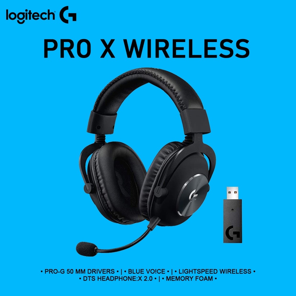 Jual Logitech PRO X Wireless LIGHTSPEED 7.1 Gaming Headset with BLUE VO ...