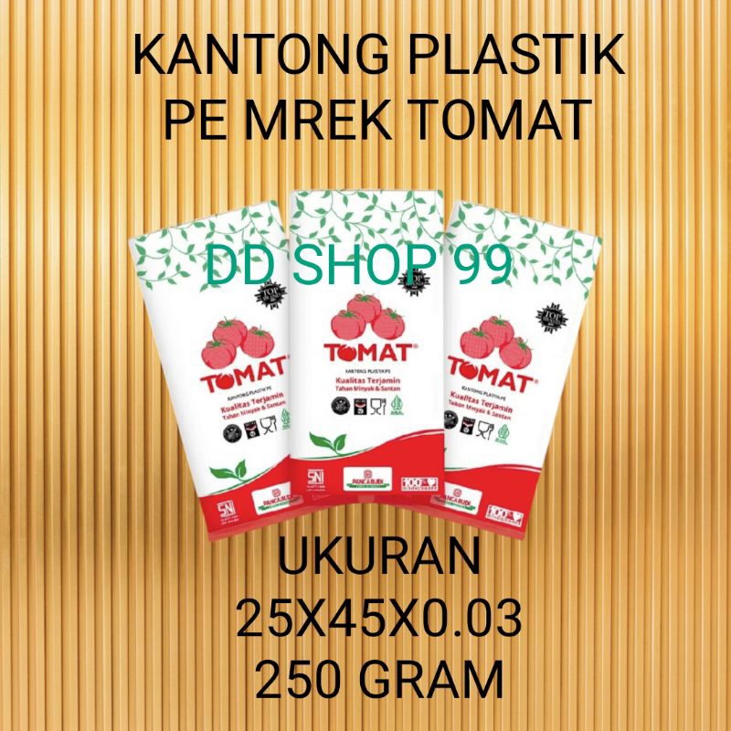 Jual (1 Pack isi 4 Bks) Plastik PE Tomat Uk 25X45 - 10X20, Kantong ...