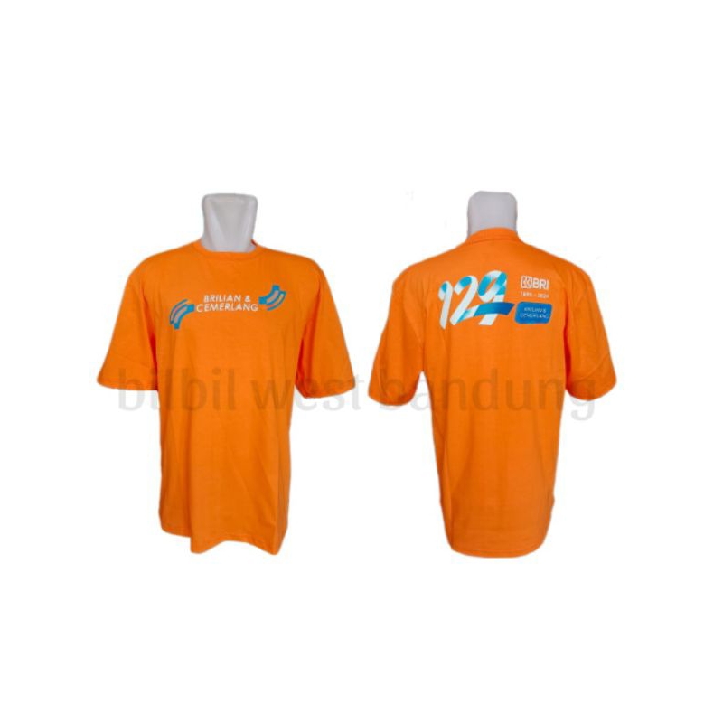 Jual Kaos HUT BANK BRI 129 Dewasa Orange Kaos BUMN Sesuai SE-BRI Bahan ...