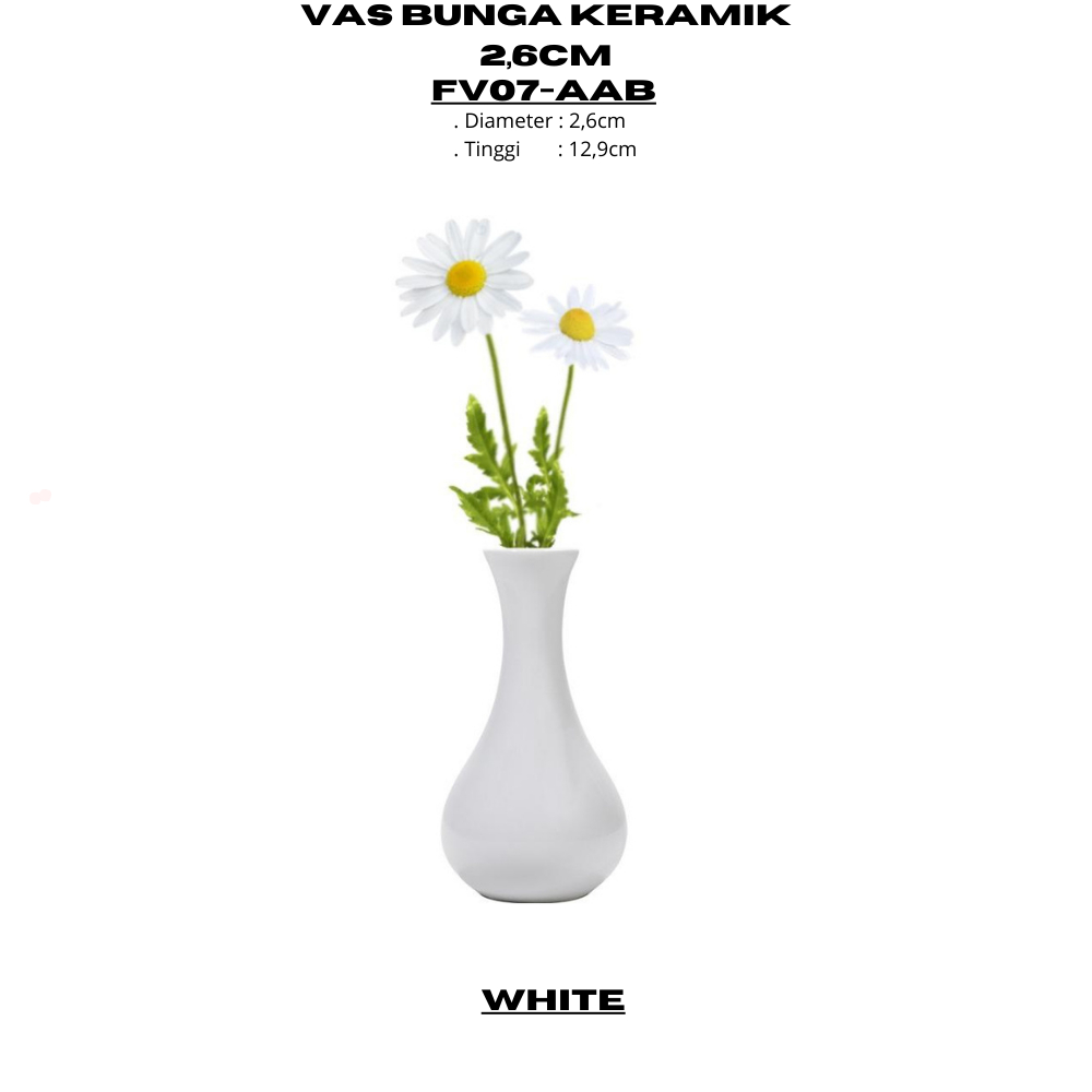 Jual Vas Bunga Keramik 2,6CM (1PCS) Polos By Indo Keramik Vas Bunga ...