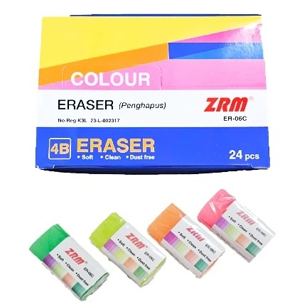 Jual ZRM - PENGHAPUS / SETIP / KARET KOREKSI / ERASER ZRM COLOUR ER-06C ...