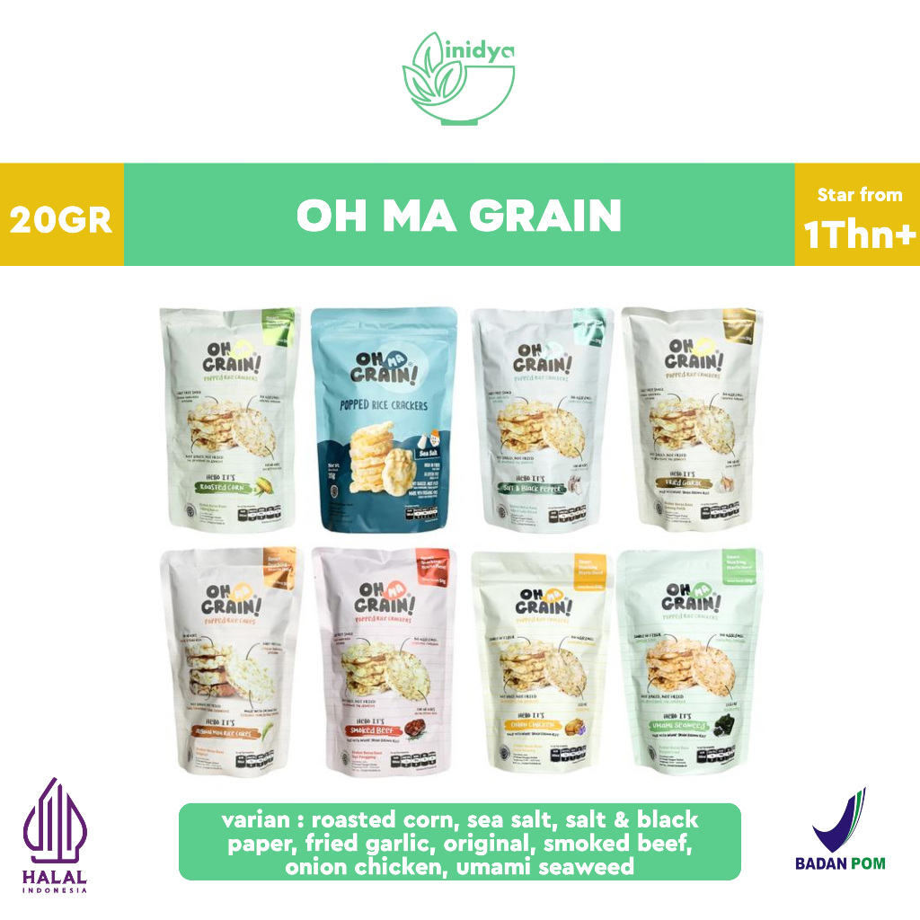Jual OH MA GRAIN! - Rice Crackers 20gr | Kerupuk Beras | Snack Mpasi 1 ...