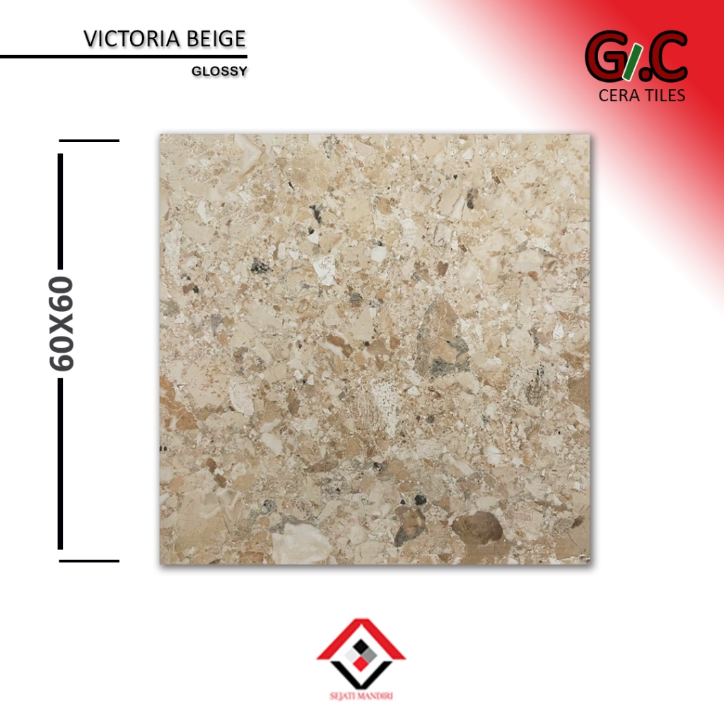 Jual granit 60x60 motif marmer - gc cera tiles victoria beige | Shopee Indonesia