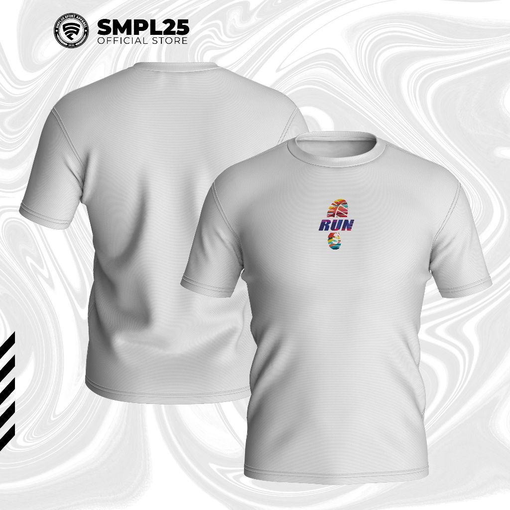 Jual Jersey Running Putih Desain Tapak Sepatu - RUN-SMPL-031 | Shopee ...