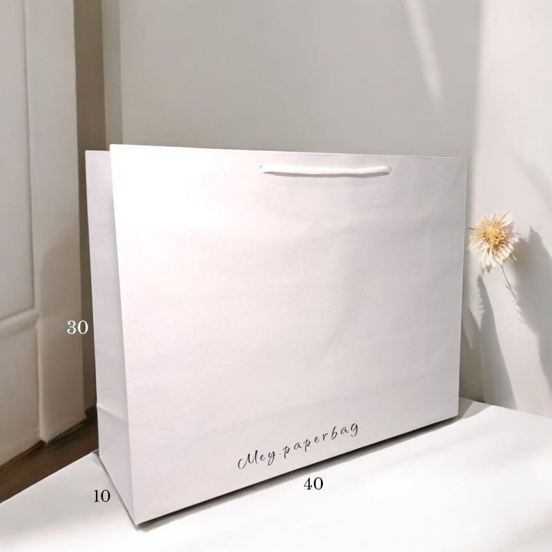 Jual Paper Bag Putih Jumbo Uk 30x40 Landscape | Shopee Indonesia