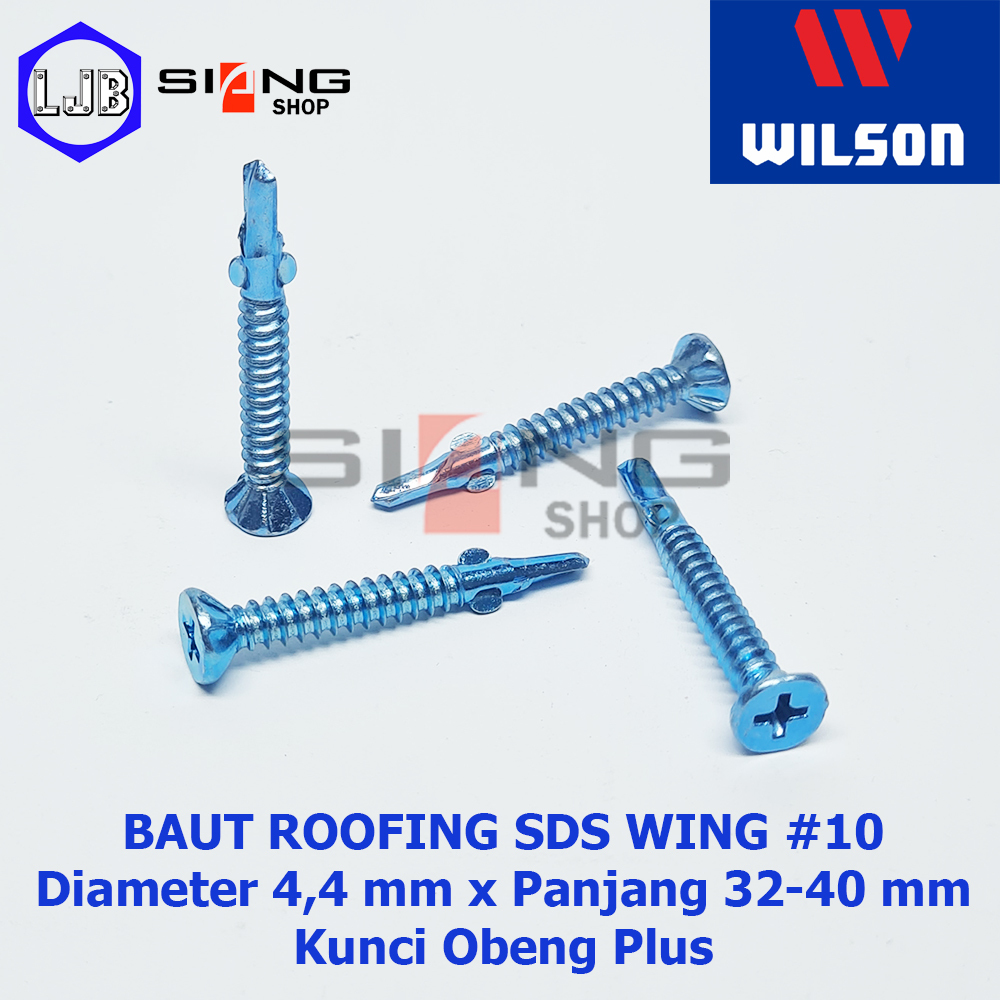 Jual Per BOX Baut Roofing SDS Wings WILSON #10 Panjang 32 sd 40mm ...