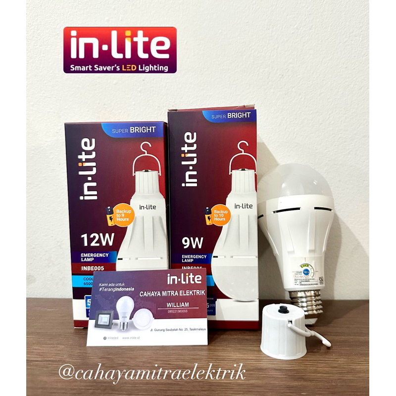 Jual LAMPU EMERGENCY LED INLITE 9W,12W -INBE005 | Shopee Indonesia