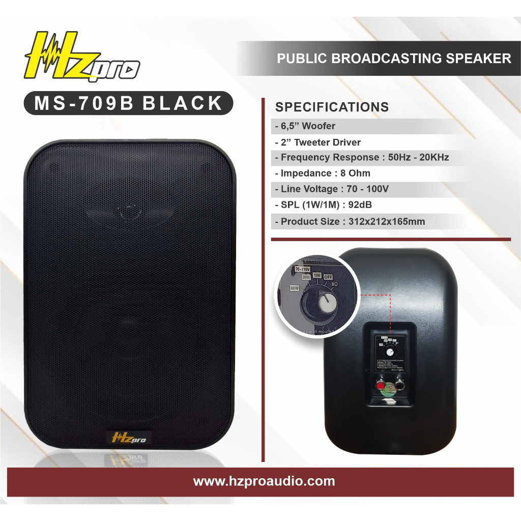 Jual SPEAKER WALL HZ PRO MS-709 ORIGINAL | Shopee Indonesia