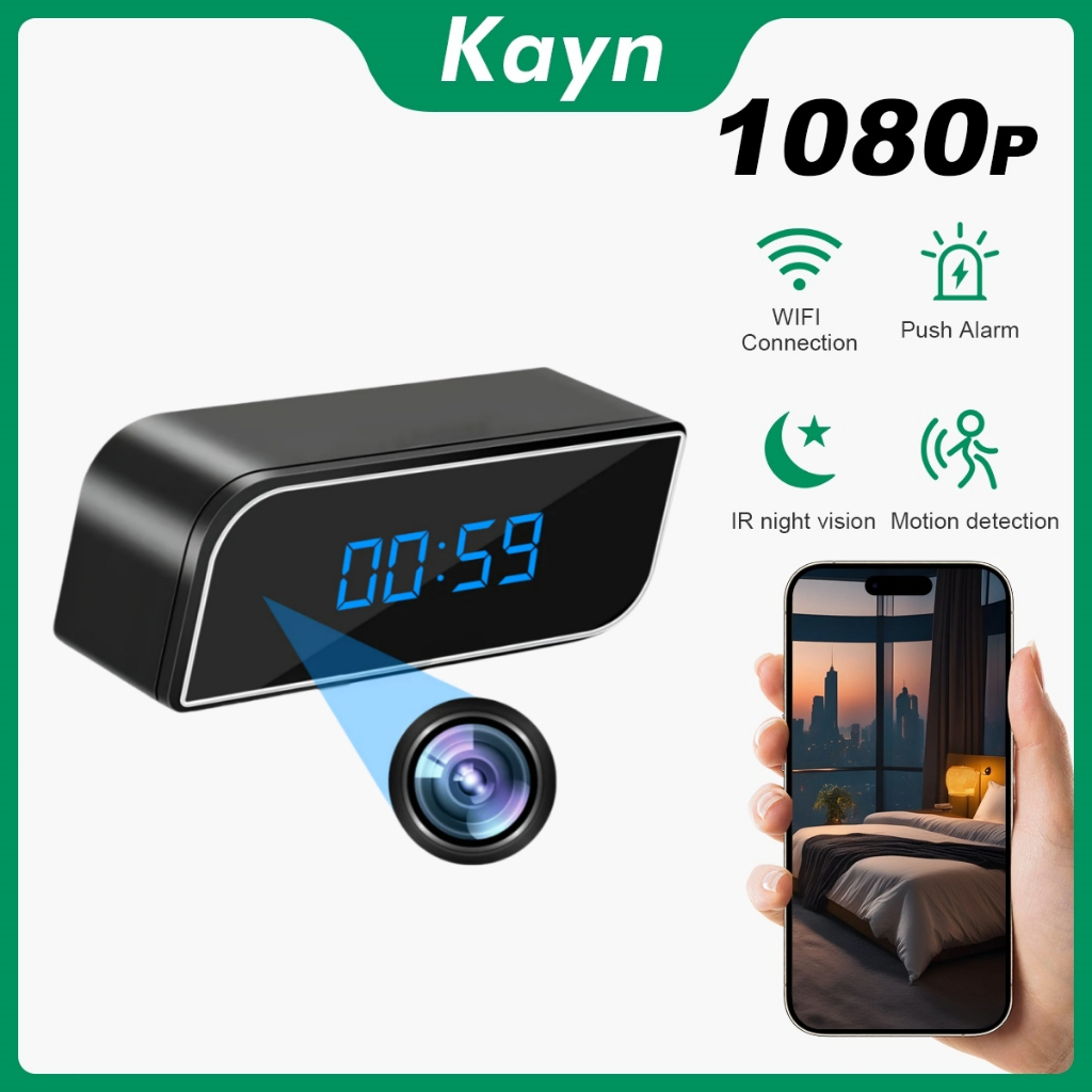 Jual Jam Meja Kamera CCTV Mini WIFI FULL HD 1080P Hidden Camera Spycam ...