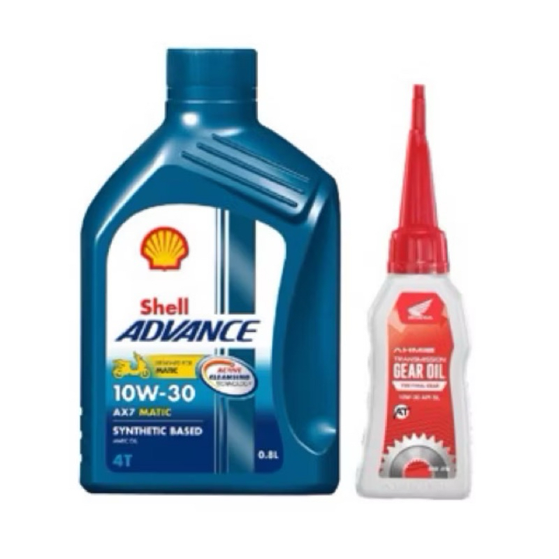 Jual (Bundle) Oli Shell Advance Ax7 Matic Biru 10W-30 + Gardan Ahm ...