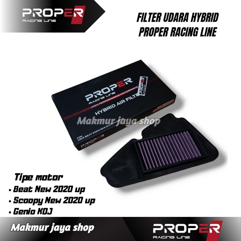 Jual Proper Racing Line Filter Udara HYBRID Honda Beat New Deluxe 2020 ...