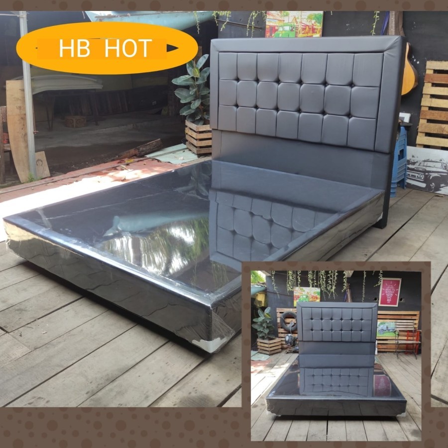 Jual Dipan Tempat Tidur Divan Kasur Spring Bed Sandaran Full Minimalis ...