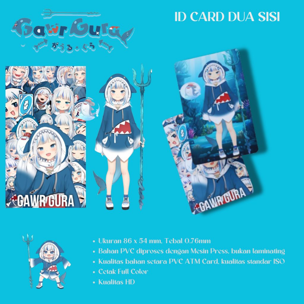 Jual STRAP LANYARD ID CARD Hololive Gawr Gura Gantungan Kunci Tali ID Card Name Tag | Shopee ...