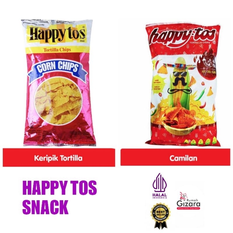 Jual Happytos Snack Tortila Chips Merah 140 Gram Keripik Jagung Happy ...
