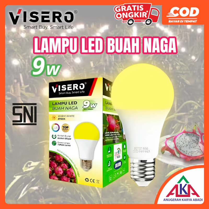 Jual VISERO Bohlam Lampu LED Budidaya Buah Naga Dragon Fruit 9W E27 SNI | Shopee Indonesia