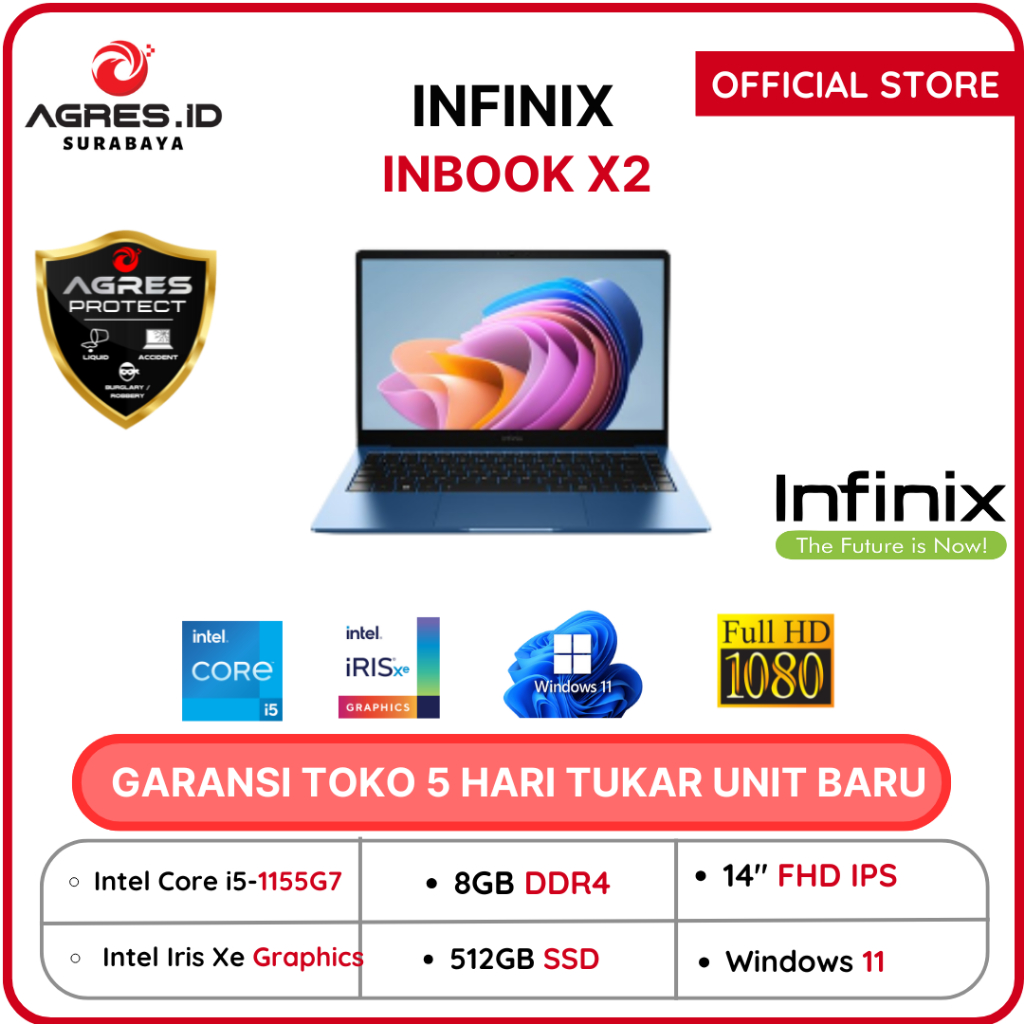 Jual INFINIX INBOOK X2 I5 1155G7 8gb 512gb Windows11 14.0fhd IPS ...