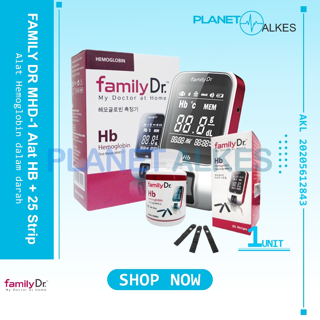 Jual Alat Test HB Hemoglobin Family Dr HB / Hemoglobine FamilyDr HB ...