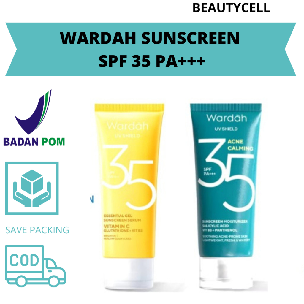 Jual Wardah Sunscreen Gel SPF 35 / UV SHIELD SPF 35 ( KEMASAN BARU) | Shopee Indonesia