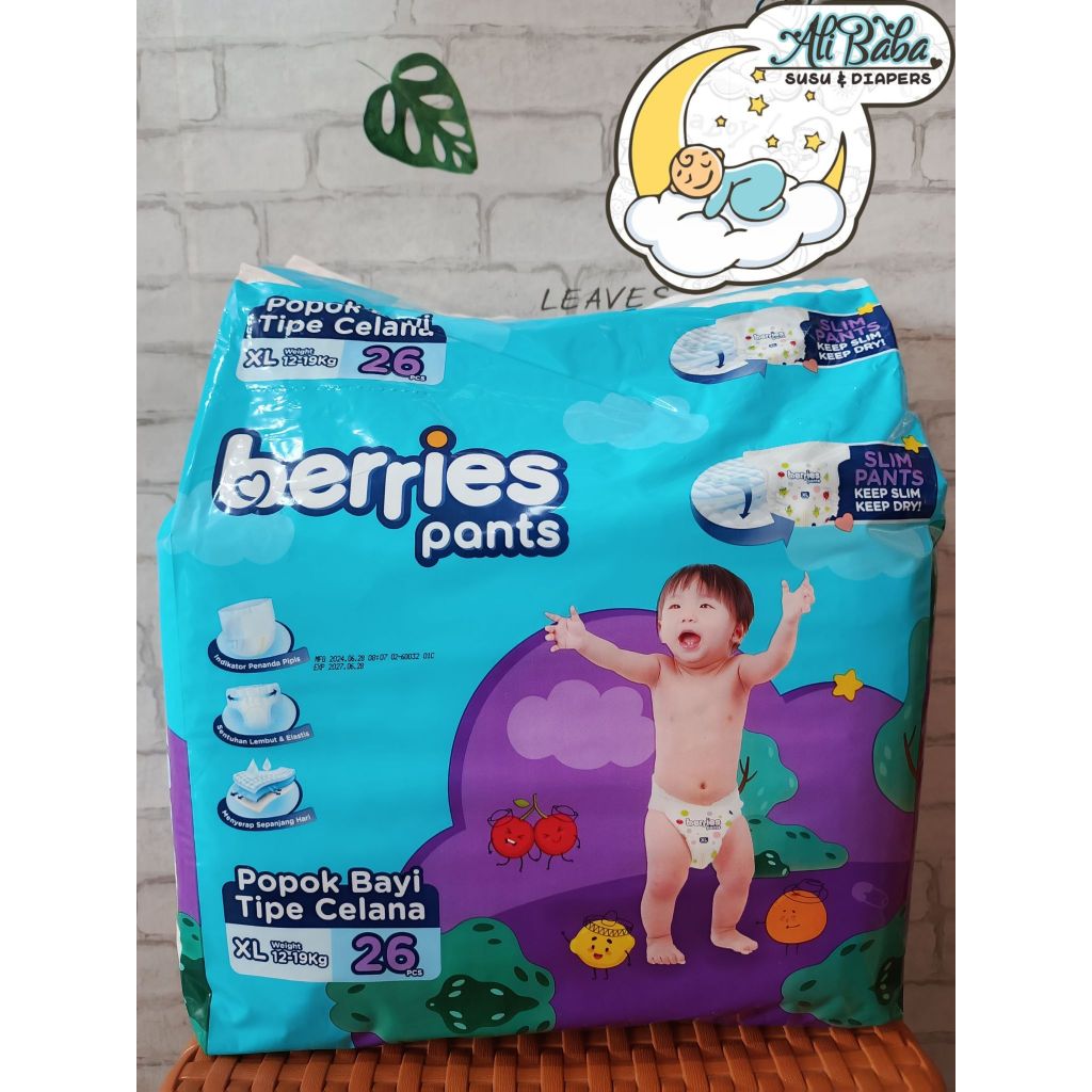 Jual BERRIES Baby Diapers Pants XL26 Pempers Popok Bayi-Anak/Tipe ...