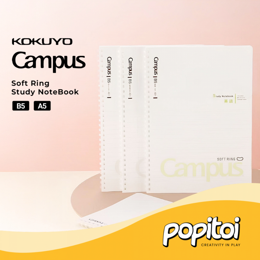 Jual Kokuyo Campus Soft Ring Study Notebook White PP Cover B5 Buku Tulis Catatan Sekolah Spiral ...