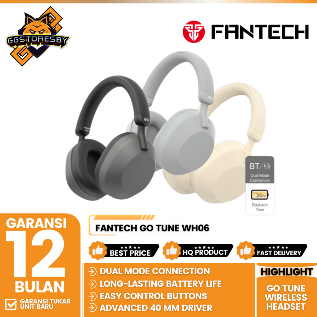 Jual Fantech Go Tune Wh06 Dual-Mode Bluetooth Wireless Headphone ...