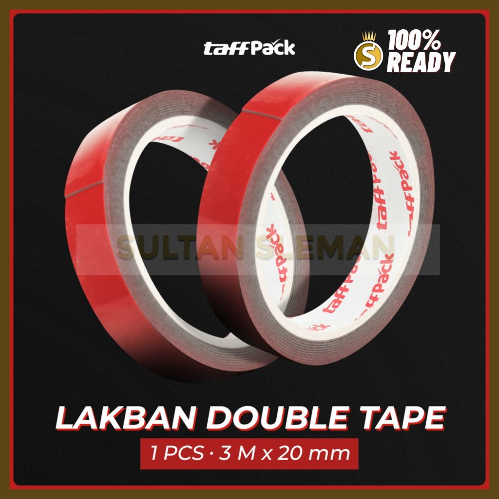 Jual Lakban Double Tape 6 20 mm 3 M /Double Tip Transparan Super Kuat ...