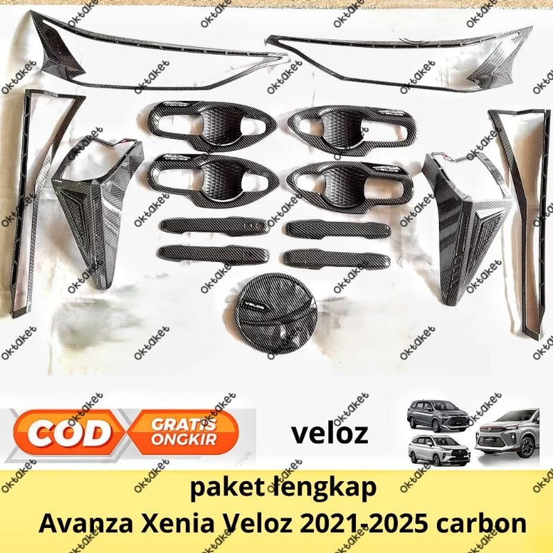 Jual paket lengkap garnish depan belakang outer handle tank cover Avanza Xenia Veloz 2022 2023 ...