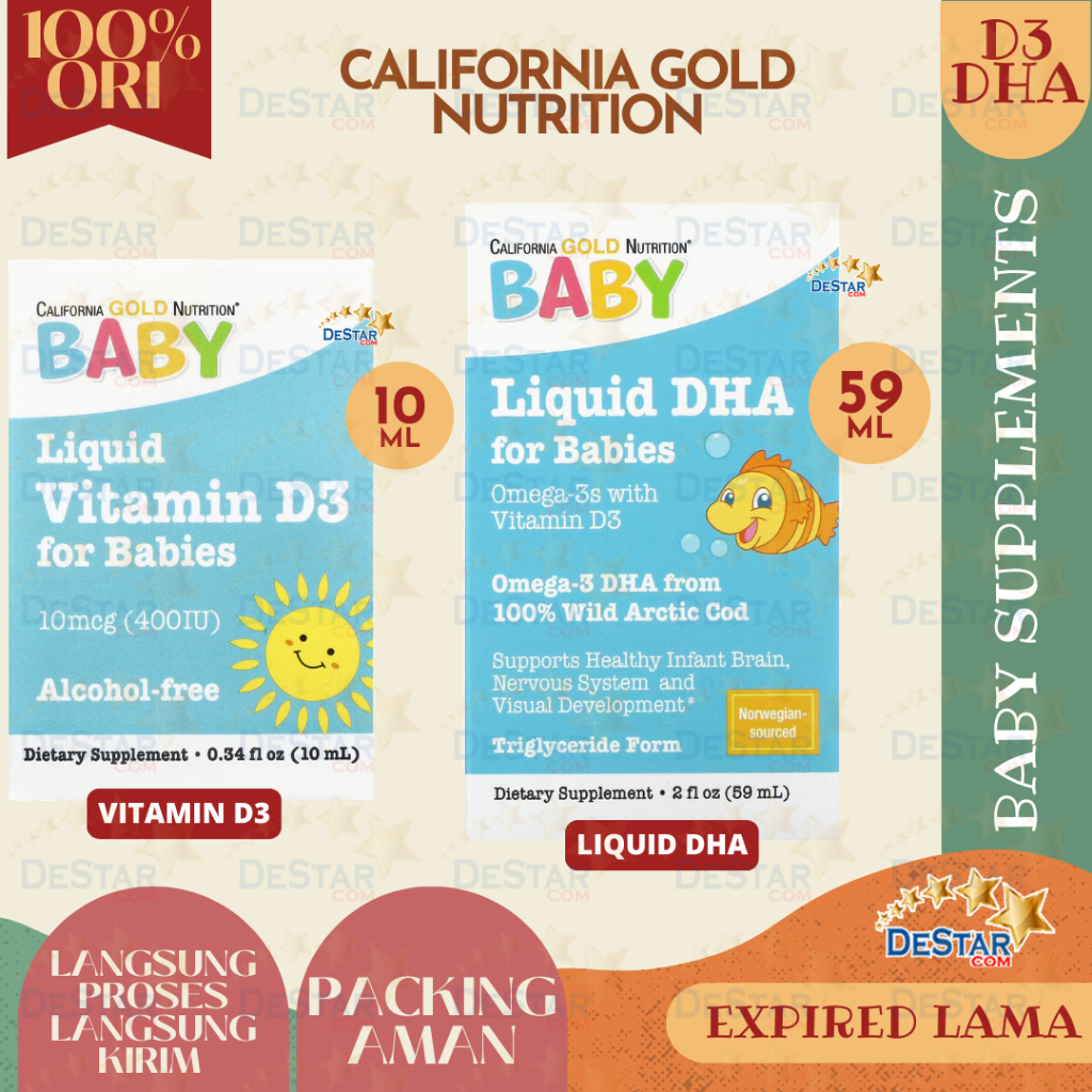 Jual CALIFORNIA GOLD NUTRITION Baby Liquid DHA Omega-3s with Vitamin D3 ...