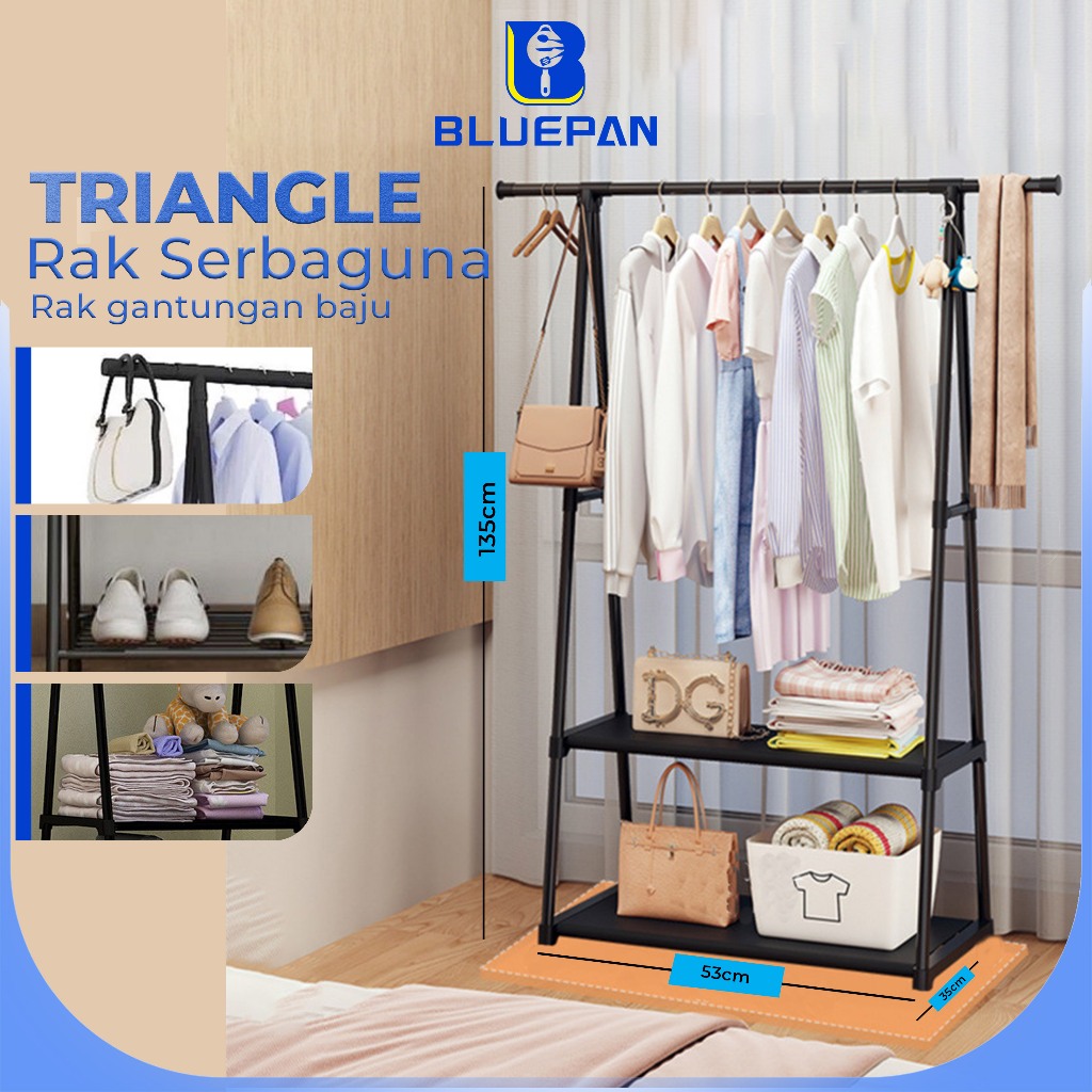 Jual Triangle Stand hanger baju Rak baju Gantungan pakain Rak gantungan ...
