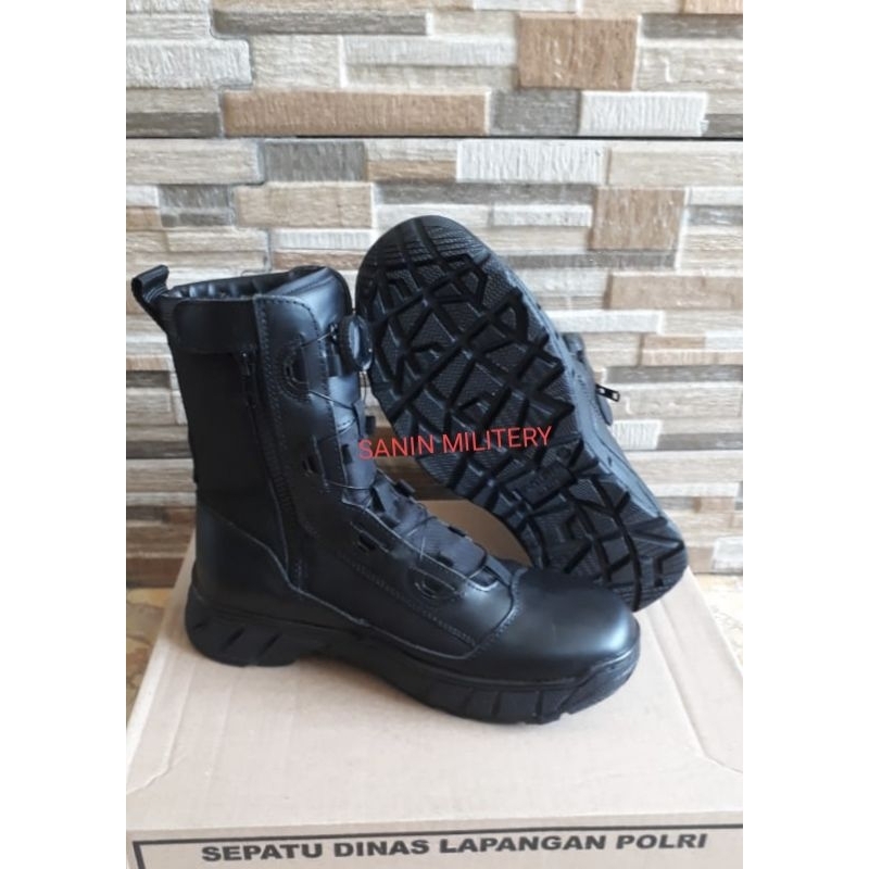Jual sepatu pdl jatah Polri tali putar / Sepatu Pdl Tali Putar / Sepatu ...